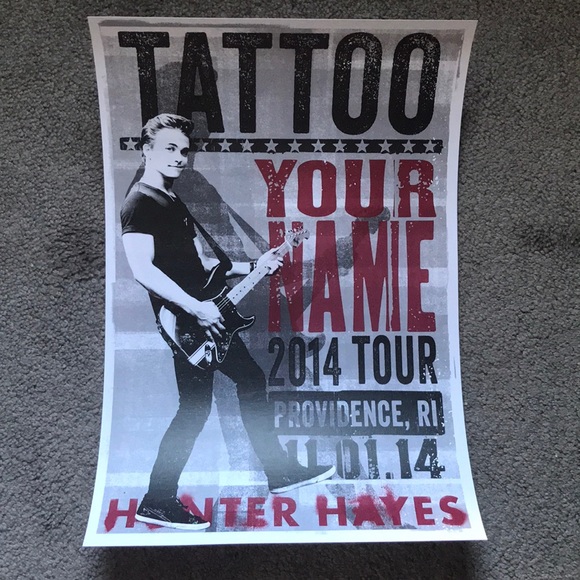 Other | Hunter Hayes Tattoo Your Name Tour Poster | Poshmark